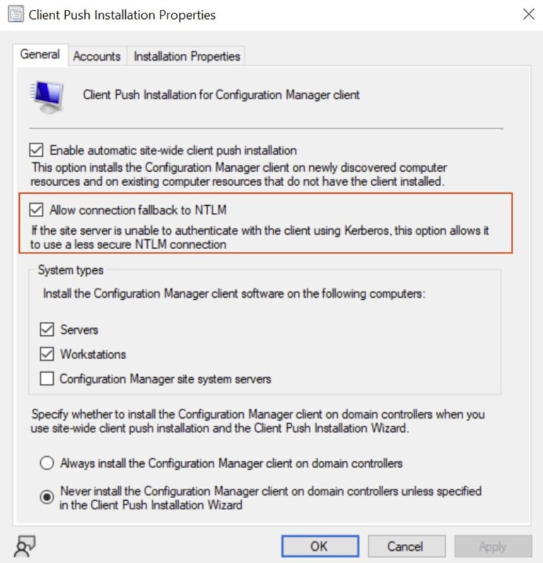 SCCM Exploitation: Account Compromise Through Automatic Client Push ...